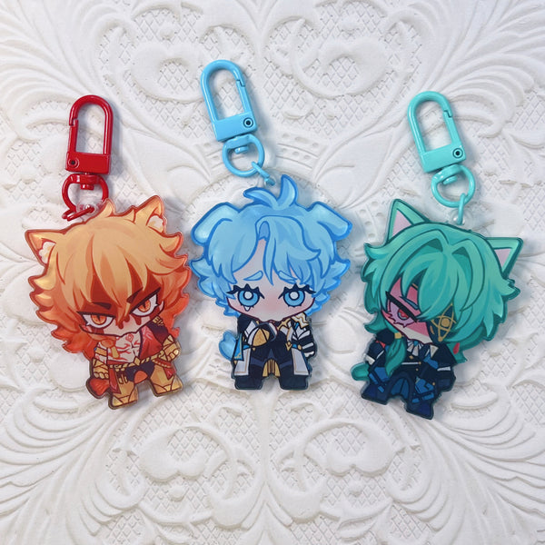 [LAST CHANCE] Amphoreus Trio Acrylic Charms – Ibble's Scribbles
